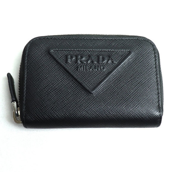 Prada | Bags | Prada Saffiano Embossed Coin Case Black 2mm03 2diq F0002 ...